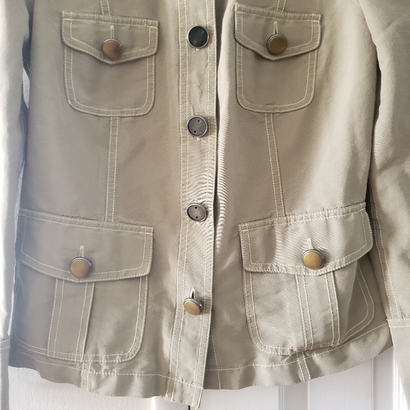 Sigrid Olsen | Jackets & Coats | Sigrid Olsen Khaki Utility Safari ...